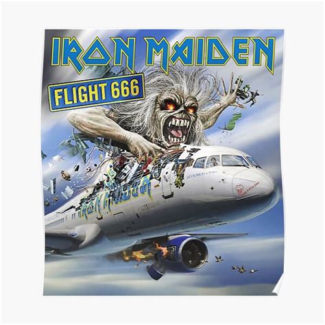 Flight 666 Eddie Poster By Nancyrosse Redbubble