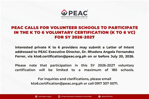 Peac Official Website Private Education Assistance Committee