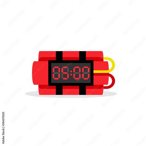 Tnt Bomb With 5 Minutes Timer Icon Clipart Image Isolated On White