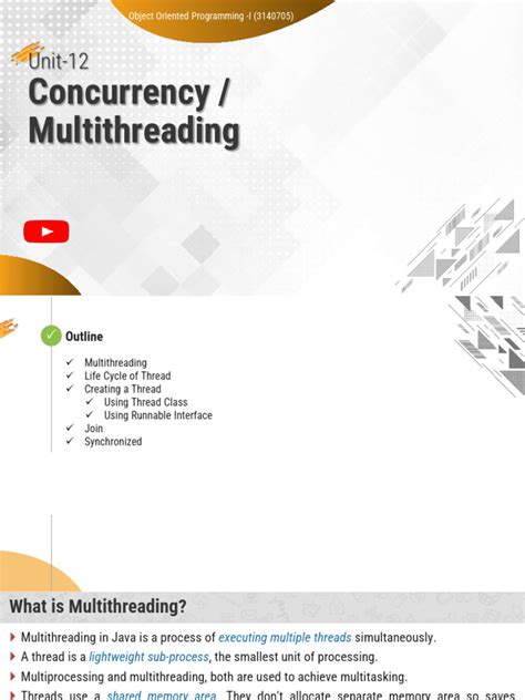 Unit 12 Concurrency Multithreading Pdf Thread Computing