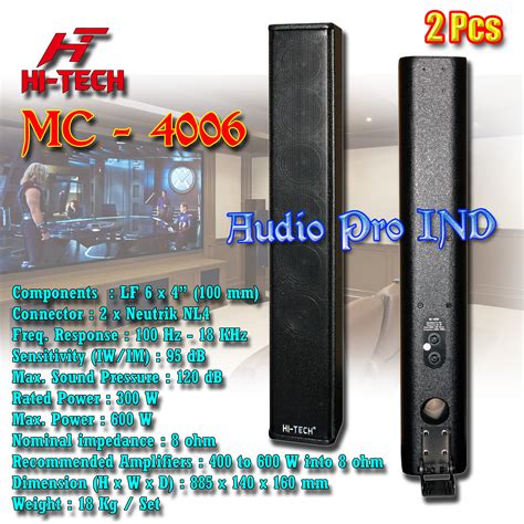 2 Pcs Speaker Column Mc 4006 Speaker Pasif Column Speaker Kolom