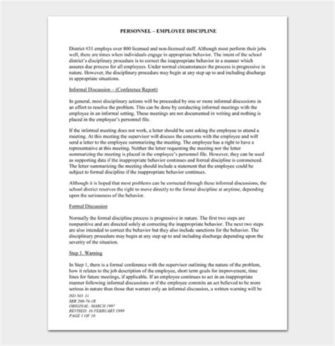Free Letter Of Reprimand Templates Examples MS Word