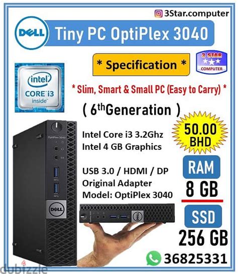 Dell Tiny Pc Core I3 6th Gen Desktop Mini Pc Ssd 256 Gb 8gb Ram Desktop Computers 105173960
