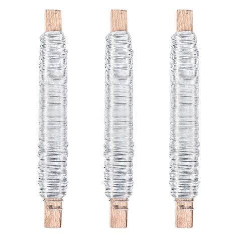 3pcs Wire Floral Ties Silver Vine Stem Ties Flower Binding Wires Bouquet Wrapping Cable Ties