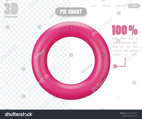 Colorful 3d Object Pie Chart Showing Stock Vector Royalty Free