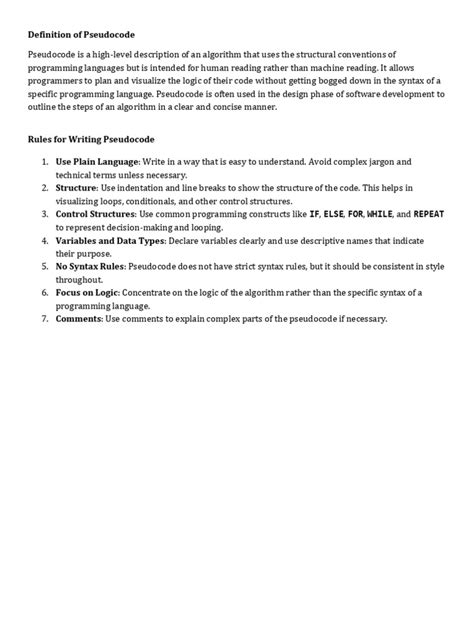 Explanation For Psuedocode Pdf Explanation For Psuedocode Pdf