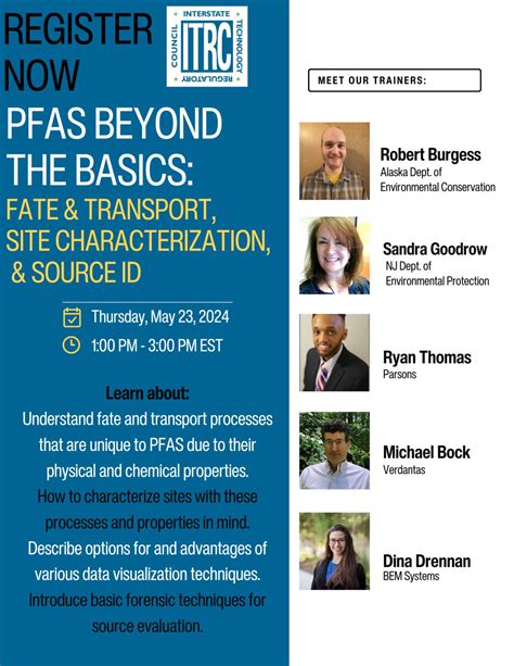Learn Pfas Basics With Itrc Trainers Interstate Technology And Regulatory Council Itrc Posted