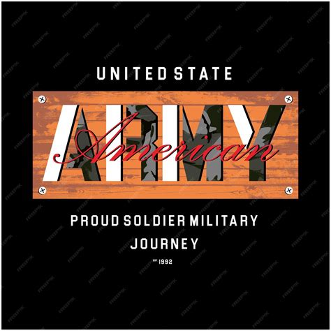 Premium Vector Army Typography Design T Shirt Vector Illustration