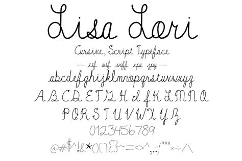 Font Lisa Script Handwriting Cursive Stunning Script Fonts ~ Creative Market