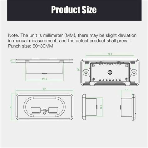 12v Short Line Dual Double Usb Socket Module Charg Grandado