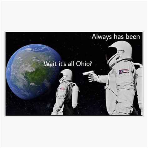 Always Has Been Astronaut Meme Sticker Bumper Sticker