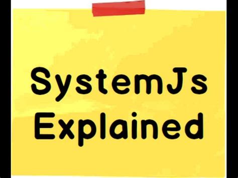 Learn JavaScript Framework SystemJS Framework JavaScript Framework Tutorial YouTube