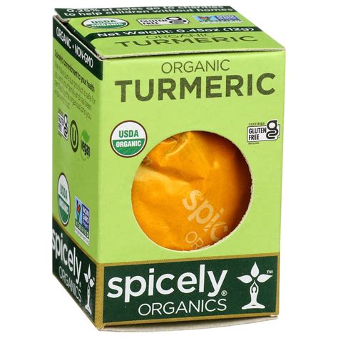 Spicely Organics Turmeric 045 Ounce Box 6 Per Case