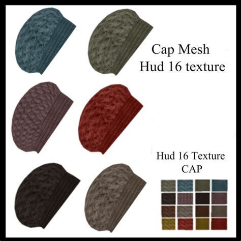 second life marketplace cap mesh hud 16 texture