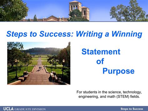 Writing A Winning Statement Of Purpose Ucla Graduate Division