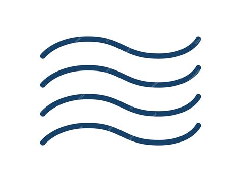 Premium Vector Abstract Wiggly Icon Of Wind Water Waves Or Flood In