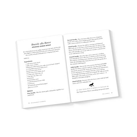 The Horsemeat Cookbook Text Design On Behance