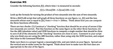 Solved Exercise M5 Consider The Following Function Ft