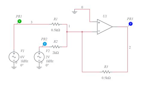 Addition Circuit Multisim Live