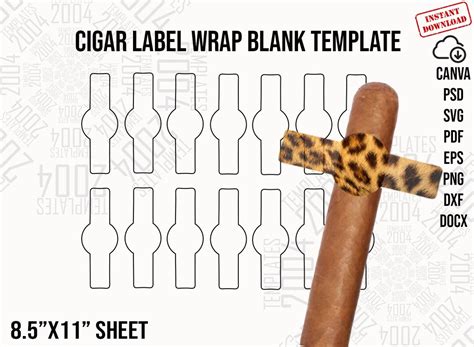Cigar Label Template Cigar Wrapper Template Cigar Wrap Template