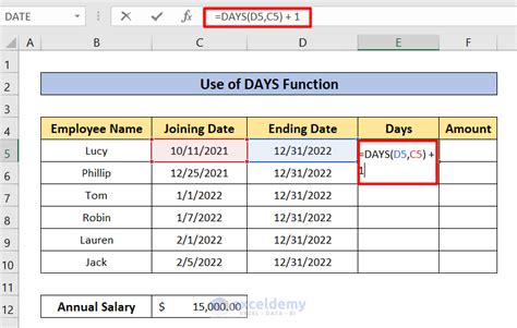 How To Calculate The Prorated Salary In Excel Methods