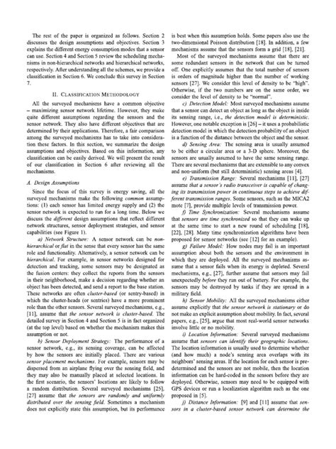 sensor survey ii classification methodology pdf