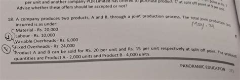 A Company Produces Two Products A And B StudyX