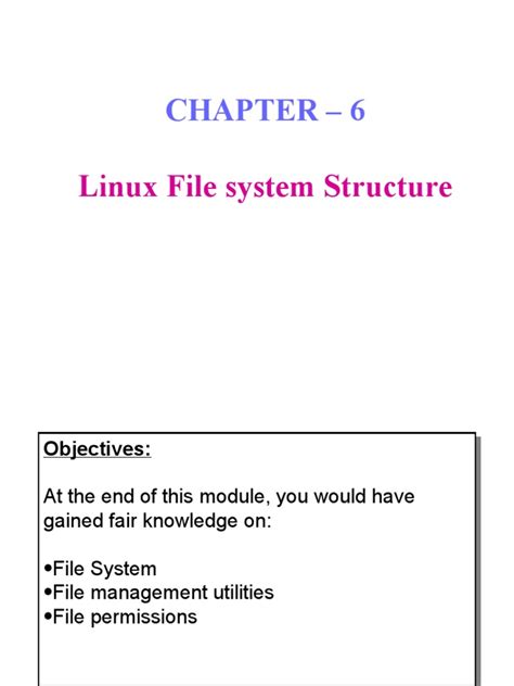 chapter 6 linux file system structure pdf computer file