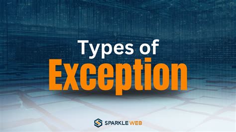 different types of exception