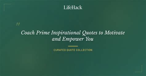 Coach Prime Inspirational Quotes To Motivate And Empower You Lifehack