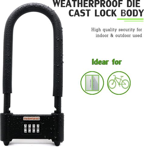 4 Digit Combination Padlockheavy Duty Anti Theft U Shape Security Code