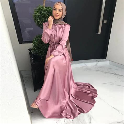 Satin Luxury Modest Maxi Dress Gabaaz Collection
