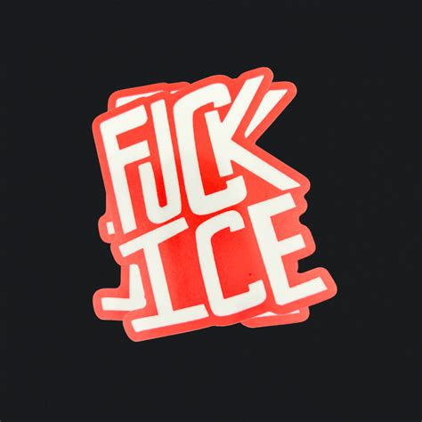 Fuck Ice Red Sticker Blackbird Revolt
