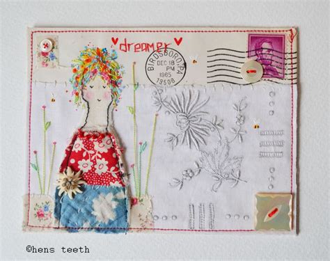Mail Art Mail Art Envelope Art Fabric Postcards