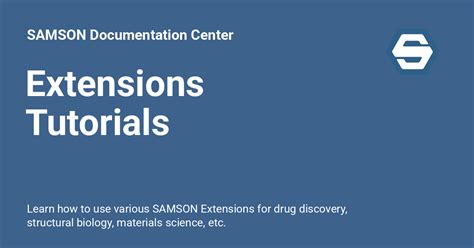extensions tutorials samson documentation center