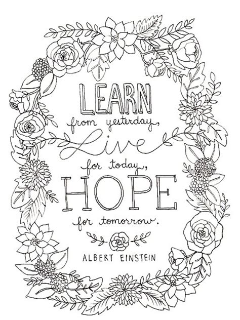 20 Simple Coloring Pages Aesthetic Quotes Simplycoloringpages