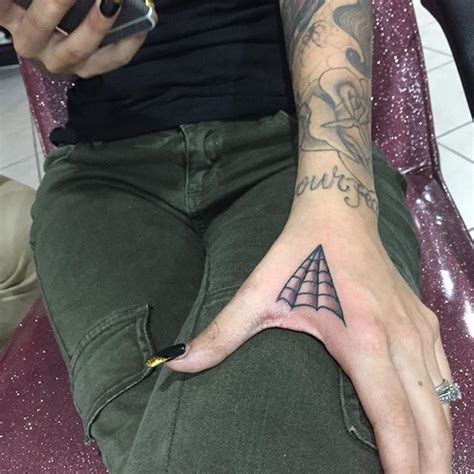 Spider Web Tattoo Hand
