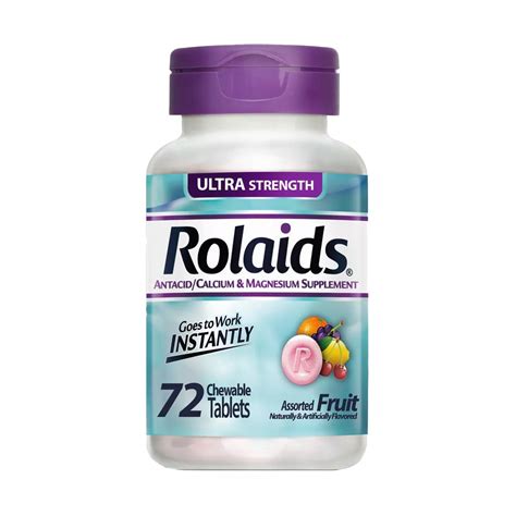 Rolaids Ultra Strength Antacid Chewable Tablets Heartburn Relief