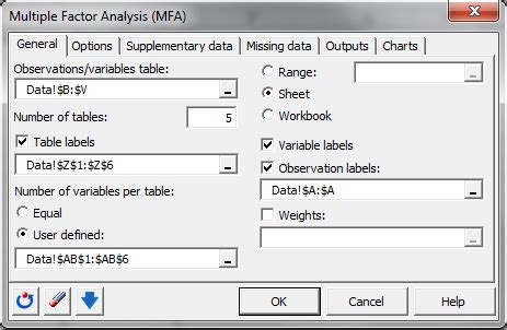 Multiple Factor Analysis MFA Statistical Software For Excel