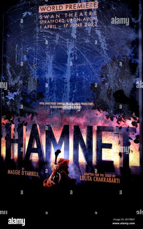 Theatre Poster Advertising Maggie Ofarrell Hamnet Performance At The
