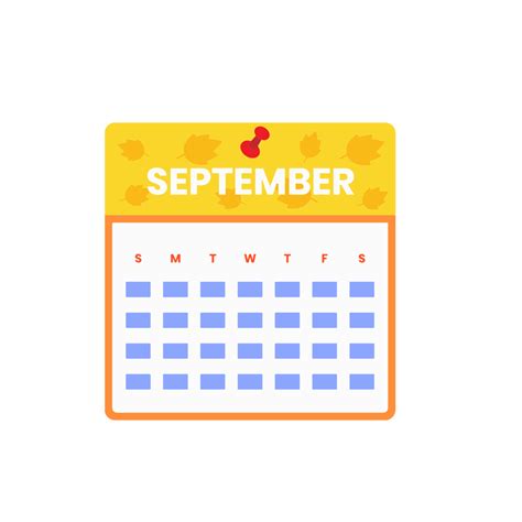 September Calendar Clipart