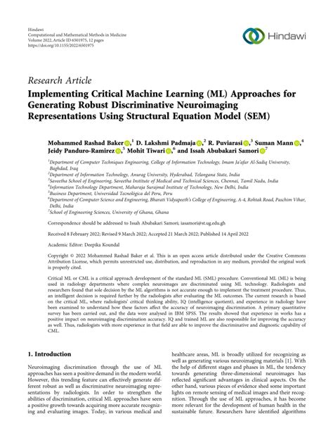 Pdf Implementing Critical Machine Learning Ml Approaches For Generating Robust