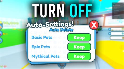 How To Turn Off Auto Delete On Pet Simulator X Full Guide YouTube