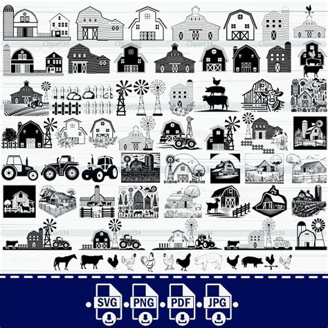 Floral Barn Svg File Barn With Flowers Svg Farmhouse Svg File Farm