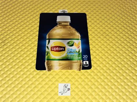 1 Dixie Narco Lipton Diet Green Tea Citrus 20oz “bottle” Vend Label