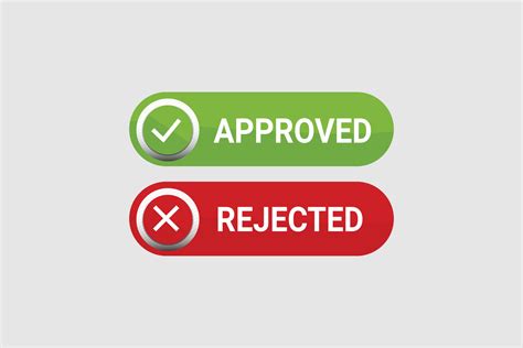 vector approved and rejected badge banner template design 27477456
