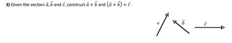 Solved Given The Vectors A B And C Construct A B And Chegg