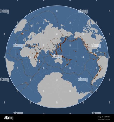 Timor Tectonic Plate On The Solid Contour Map In The Lagrange Oblique Projection Centered