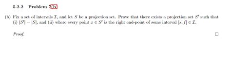 solved problem 7 consider the interval projection problem
