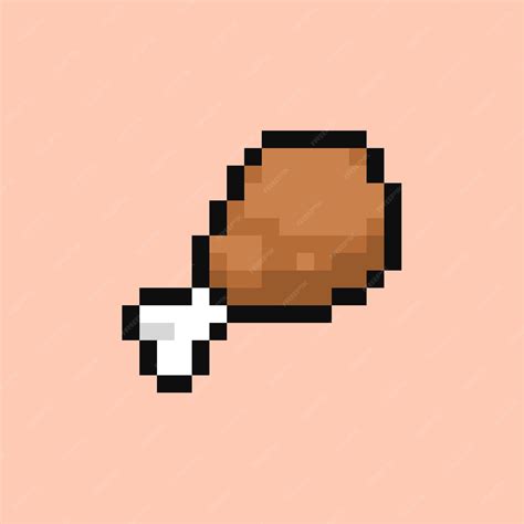 Premium Vector Vector Fried Chicken Pixel Art